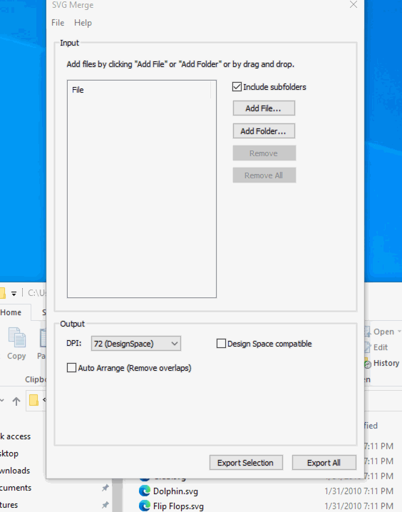 Craft Edge: SVG Merge Help : Add Files